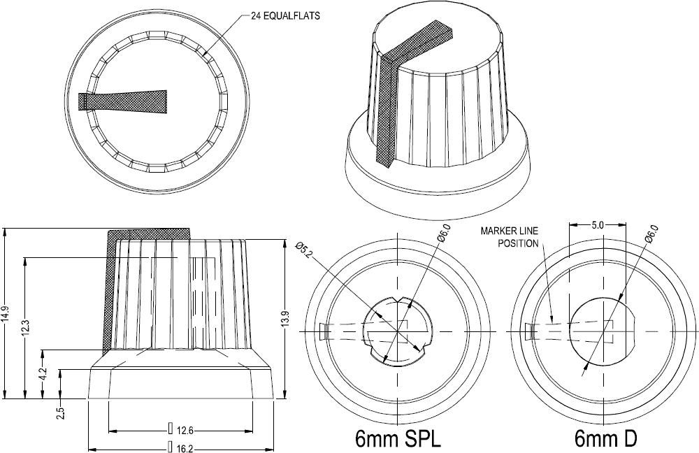 CLIFF Electronic Components - Rotary Control Knobs